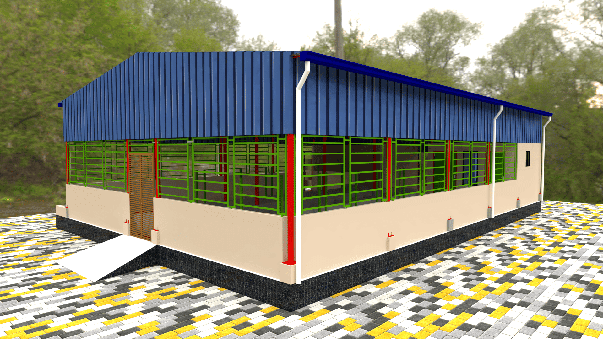 Modern Cow Shed Architecture and Structure Design SIRAJ TECH