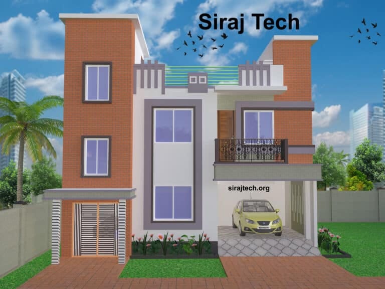 Two storey house design - ২ তলা বাড়ির ডিজাইন ও নকশা - SIRAJ TECH