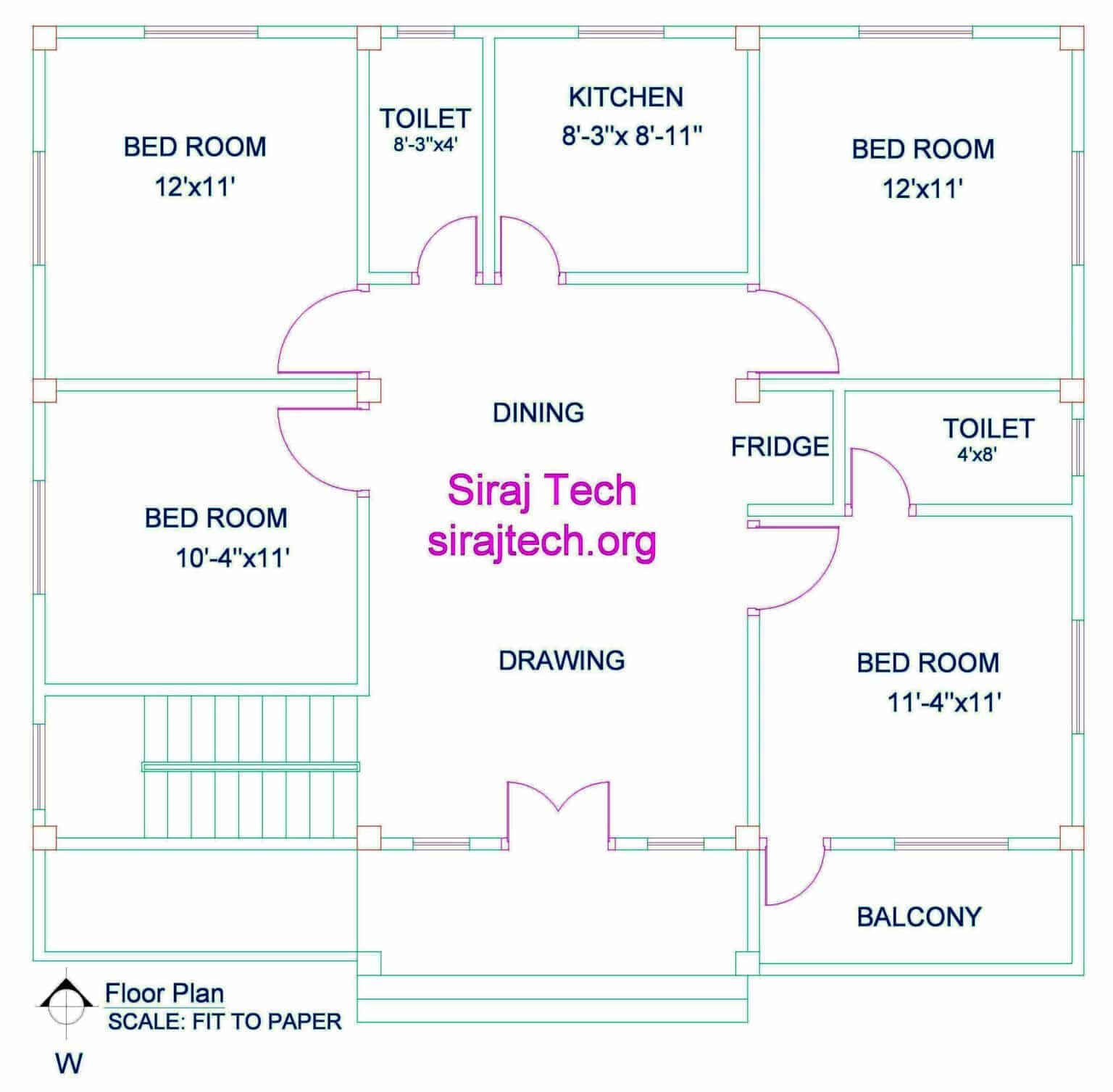 House plan drawing | বাড়ির ডিজাইন ছবি - SIRAJ TECH