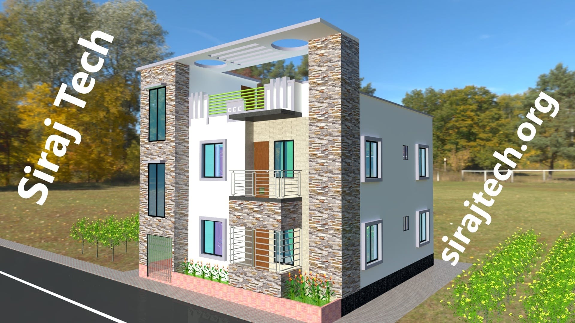 2 Storey House Design in Bangladesh - দোতলা ঘরের ডিজাইন