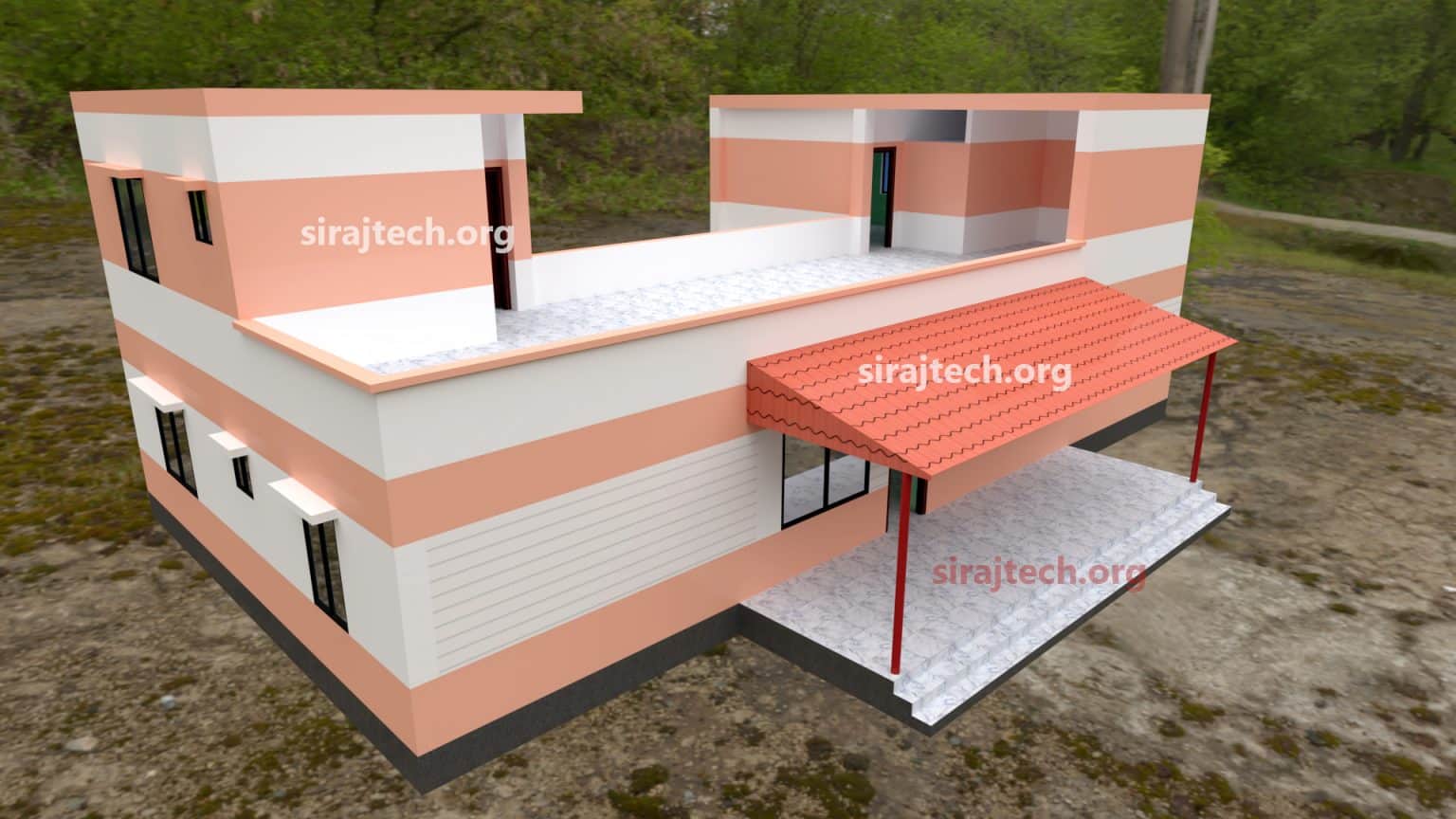 U shaped 2 story house plans | দোতলা বাড়ির ডিজাইন | আধুনিক বাড়ির ডিজাইন