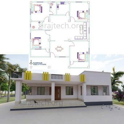 4 room house design in village - গ্রামের বাড়ির ছবি - SIRAJ TECH