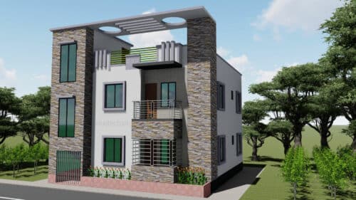 Modern house design 2 storey - ২ তলা বাড়ি - SIRAJ TECH