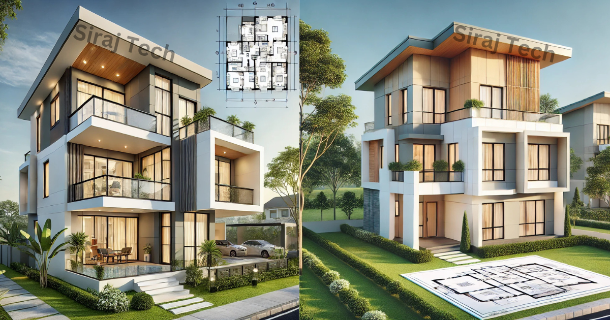 Three Storey Home Design | Best Triple Storey House Plan - SIRAJ TECH